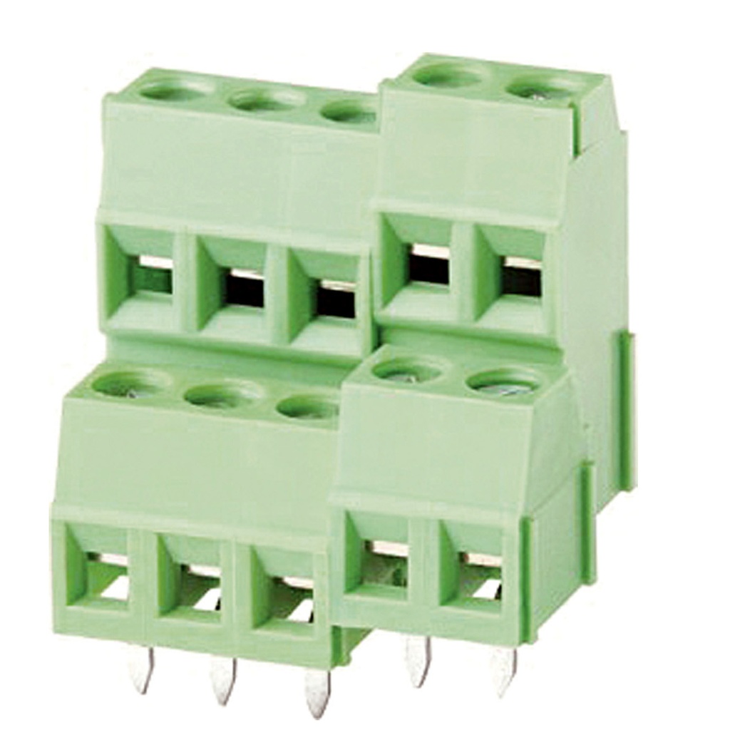 3.81 mm Pitch Dual-Level Fixed Printed Circuit Board (PCB) Terminal ...